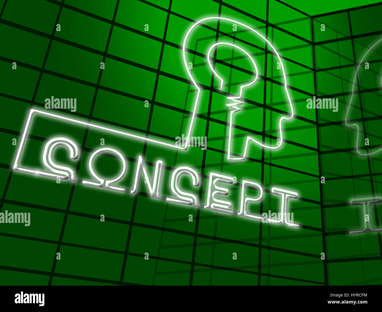 Concept Head Meaning Ideas Theory And Notion 3d Illustration Stock ...
