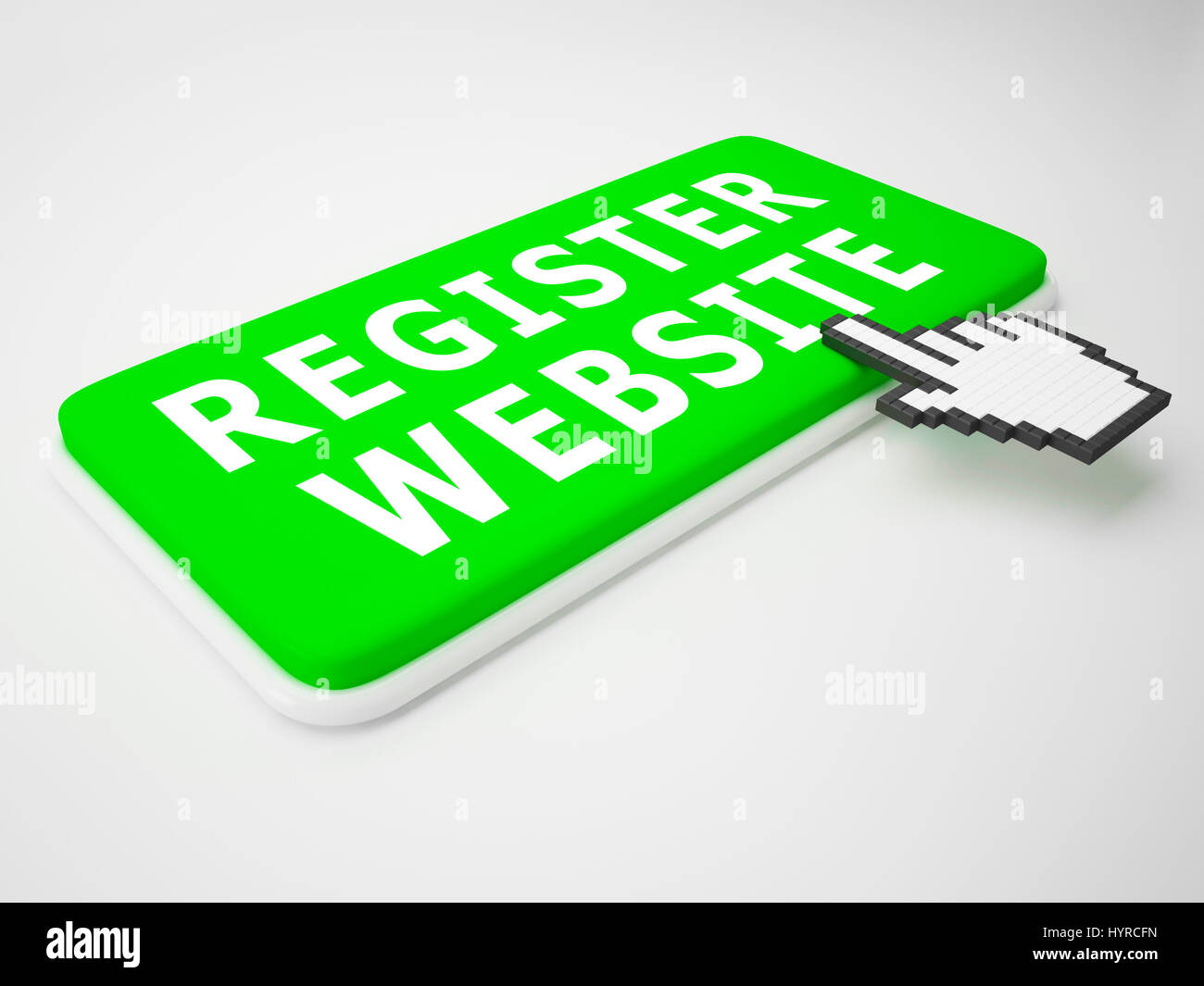 Register Website Key Indicates Domain Application 3d Rendering Stock ...