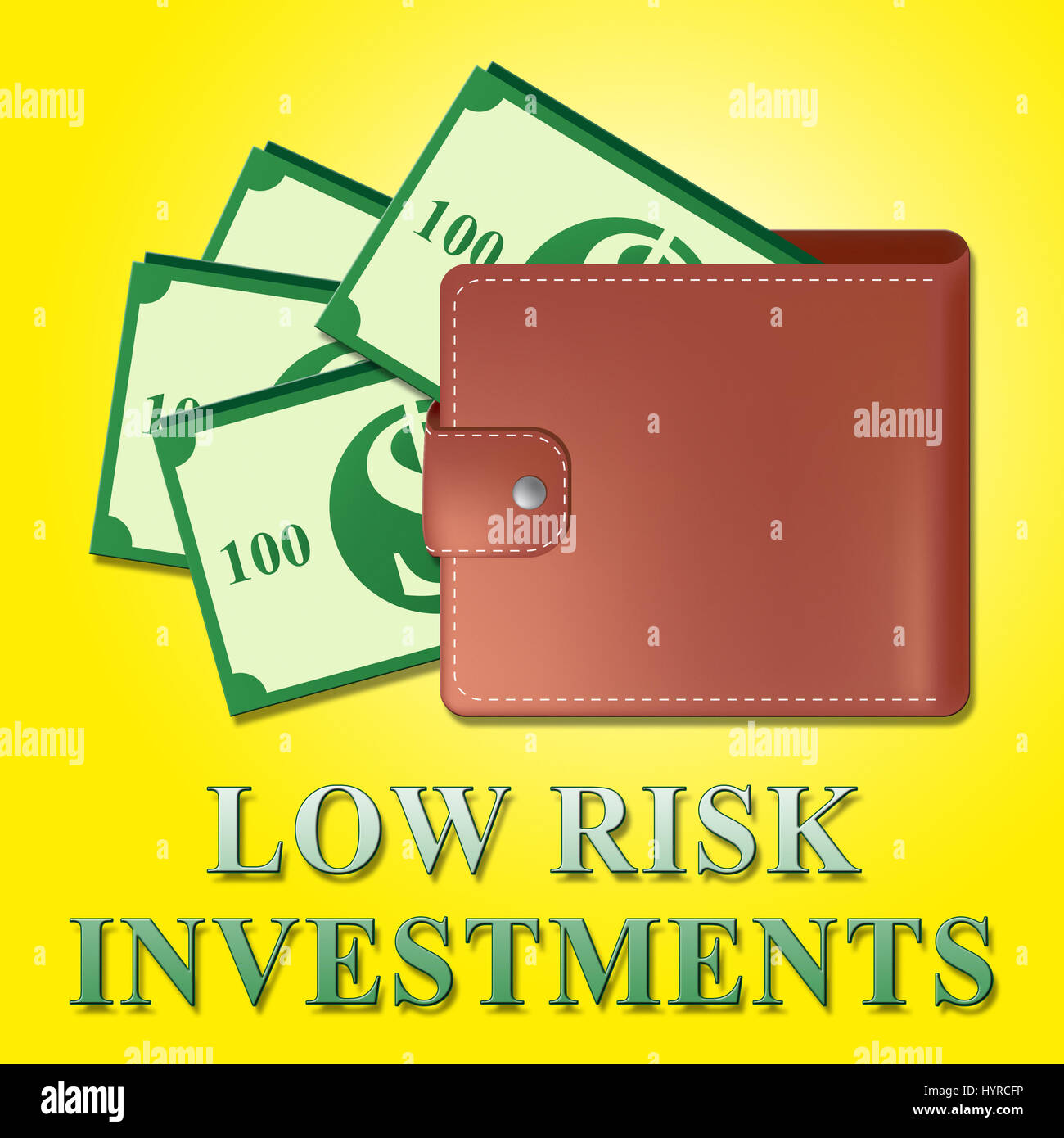 Low Risk Investments Wallet Meaning Safe Investing 3d Illustration ...