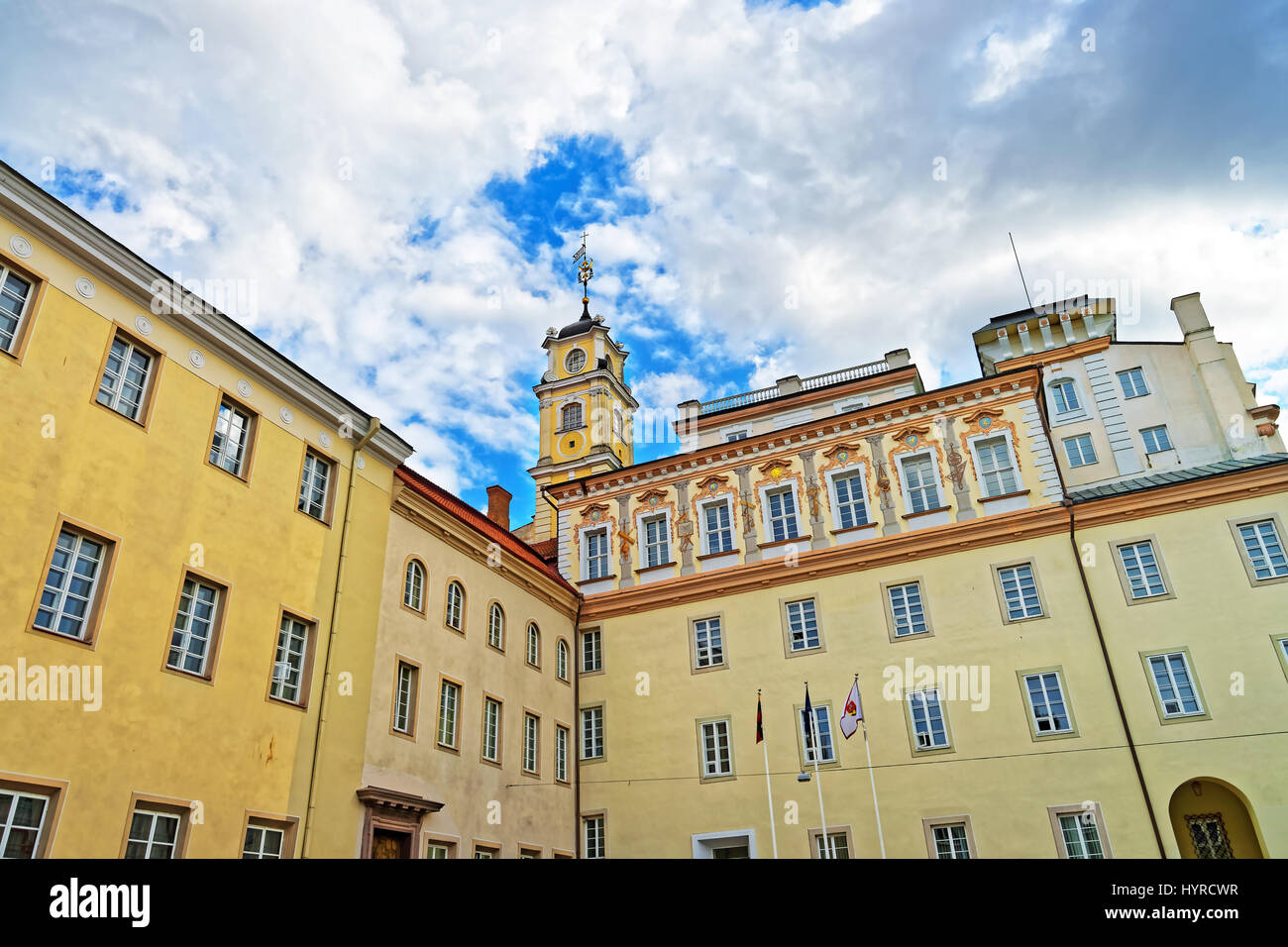 Courtyard and Observatory tower of Vilnius University, Vilnius ...
