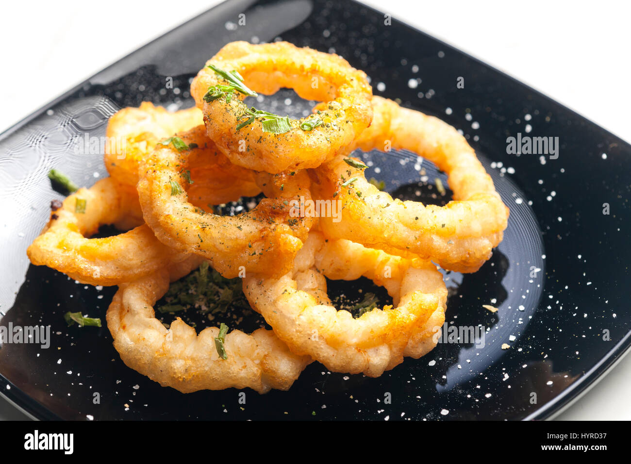 fried cuttlefish rings in batter Stock Photo - Alamy