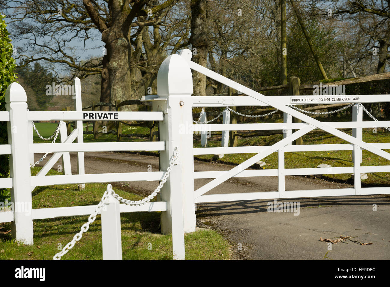 Private road, No Parking, private entrance to property Stock Photo - Alamy