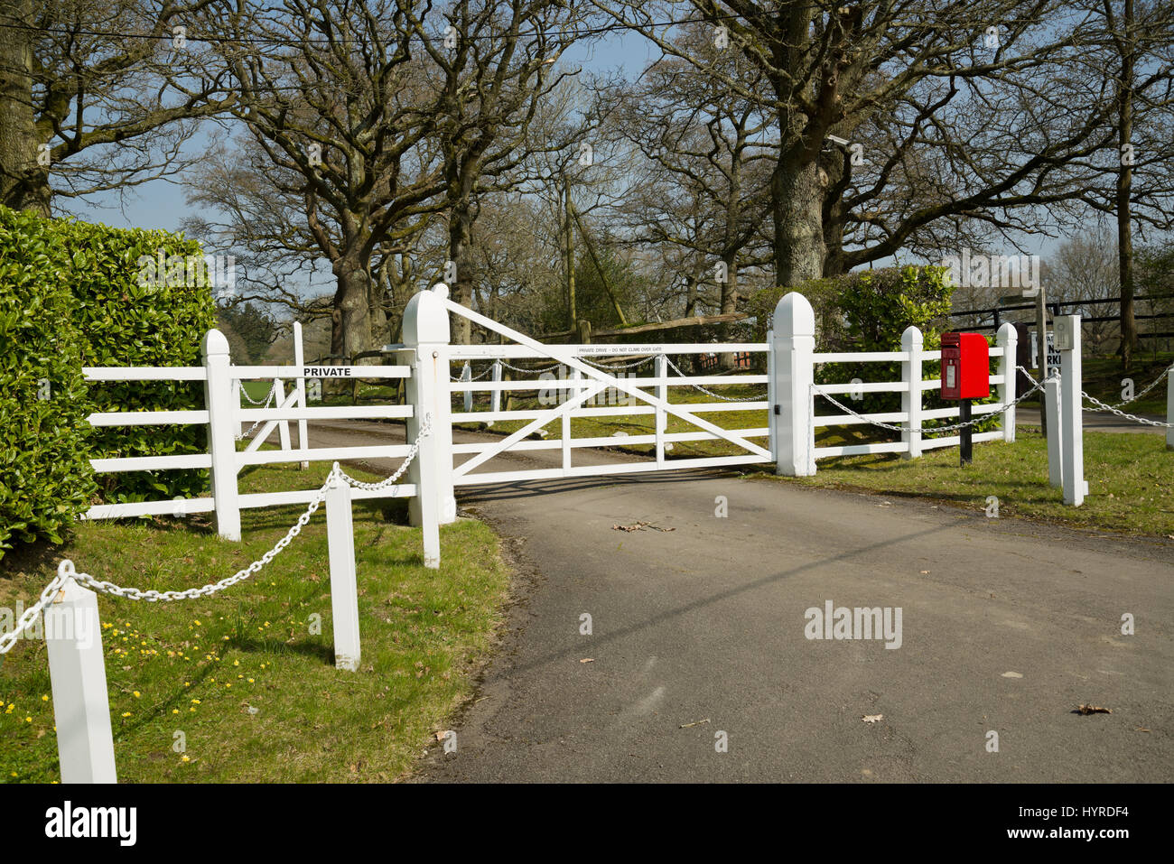 Private road, No Parking, private entrance to property Stock Photo - Alamy