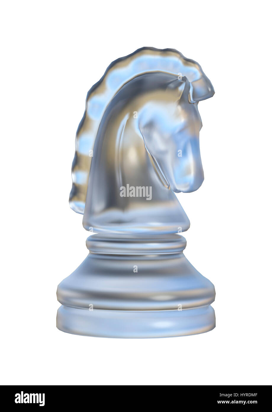3D rendering of a chess knight isolated on white background Stock Photo ...