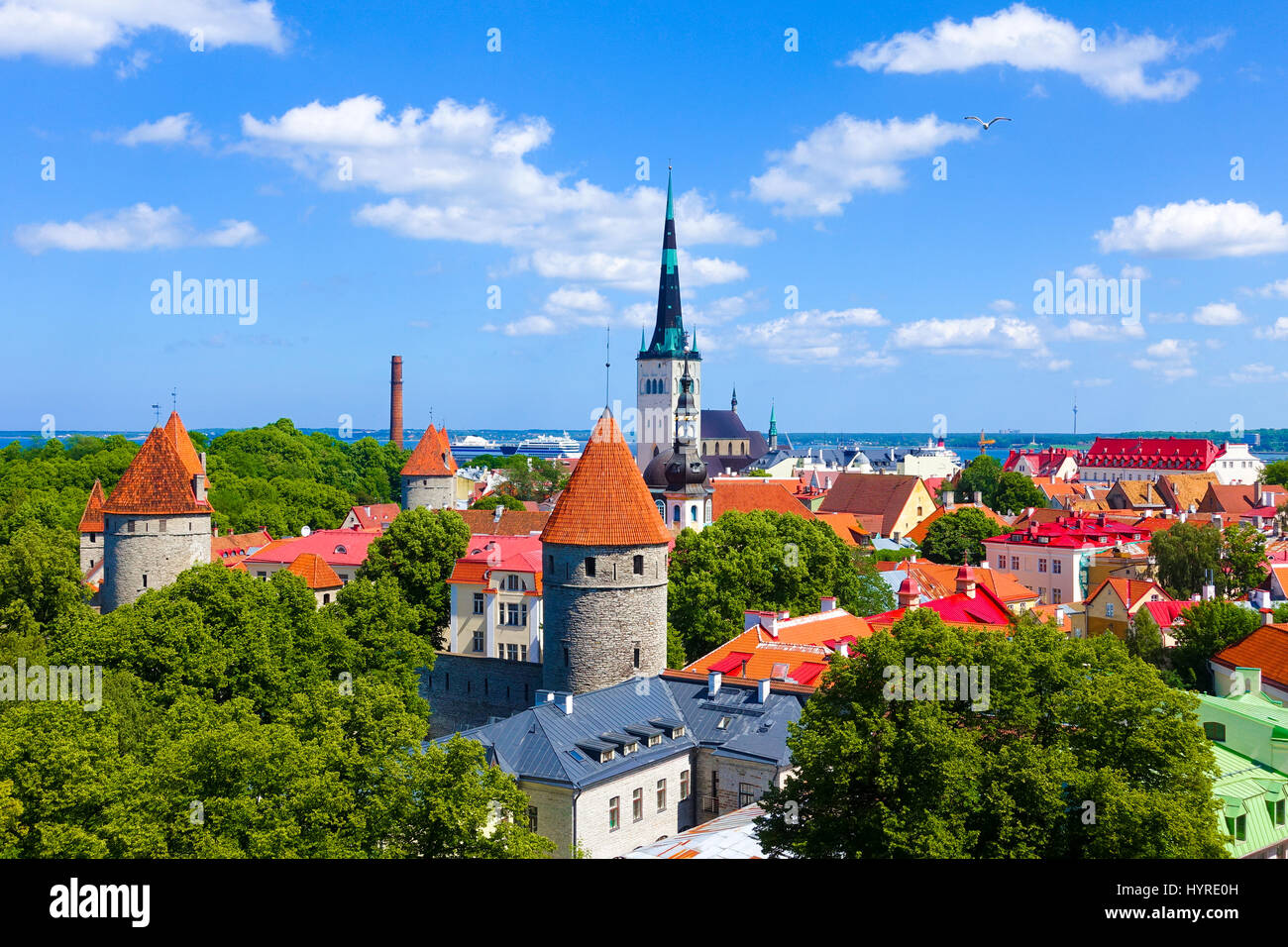 Tallinn skyline summer hi-res stock photography and images - Alamy