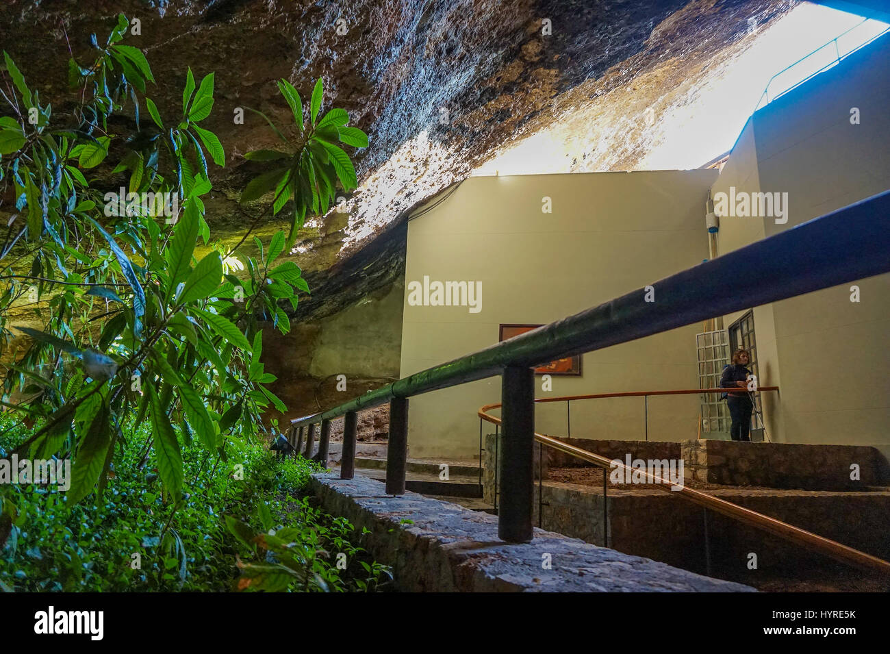 Interior of the Holy Monastery of Mega Spileo located near Kalavryta ...