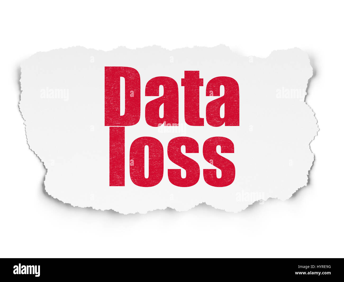 Data concept: Data Loss on Torn Paper background Stock Photo - Alamy