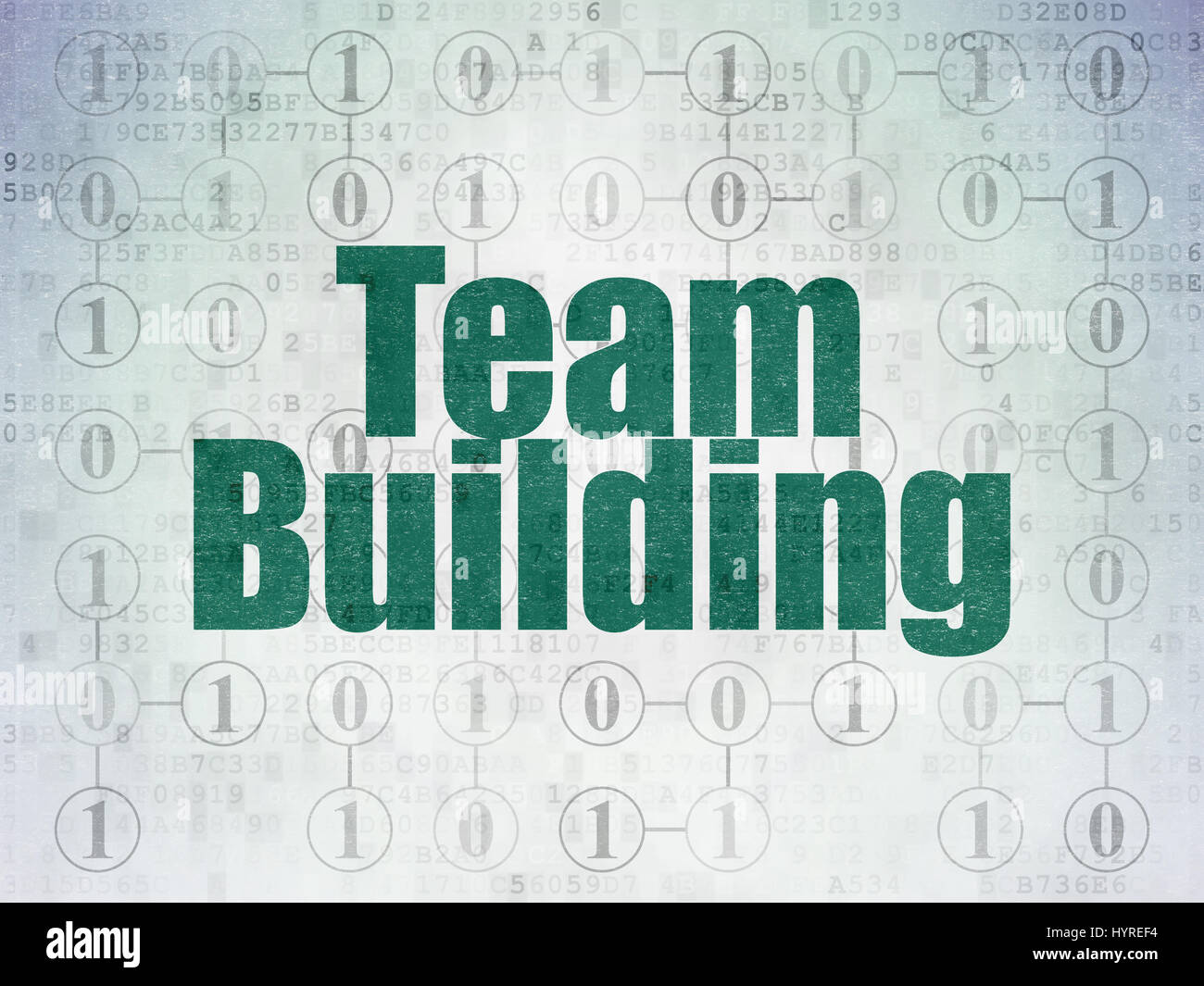 Business concept: Team Building on Digital Data Paper background Stock ...