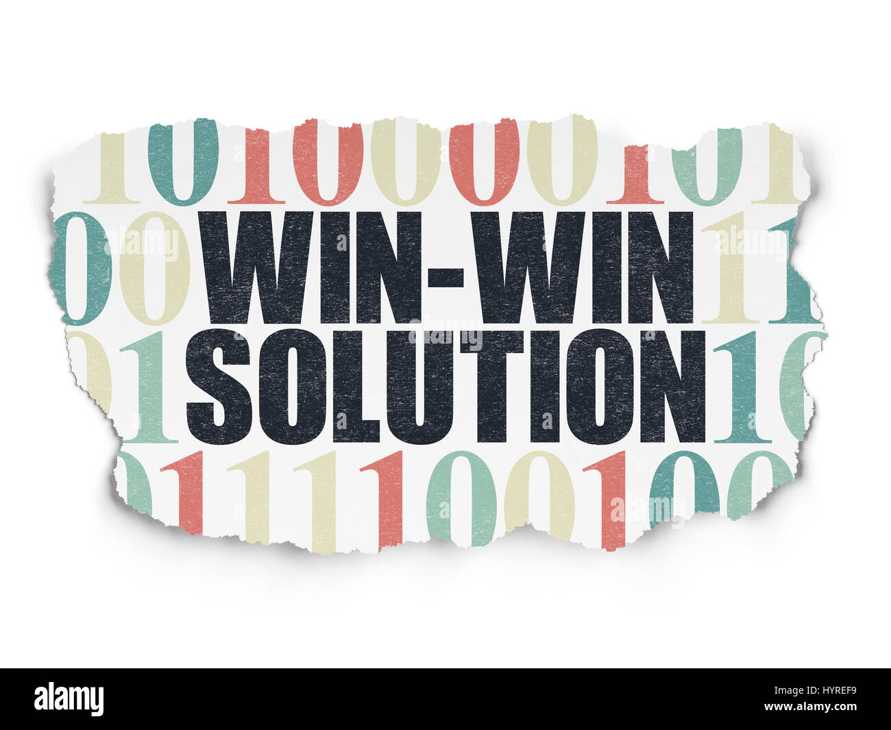 Business concept: Win-win Solution on Torn Paper background Stock Photo ...