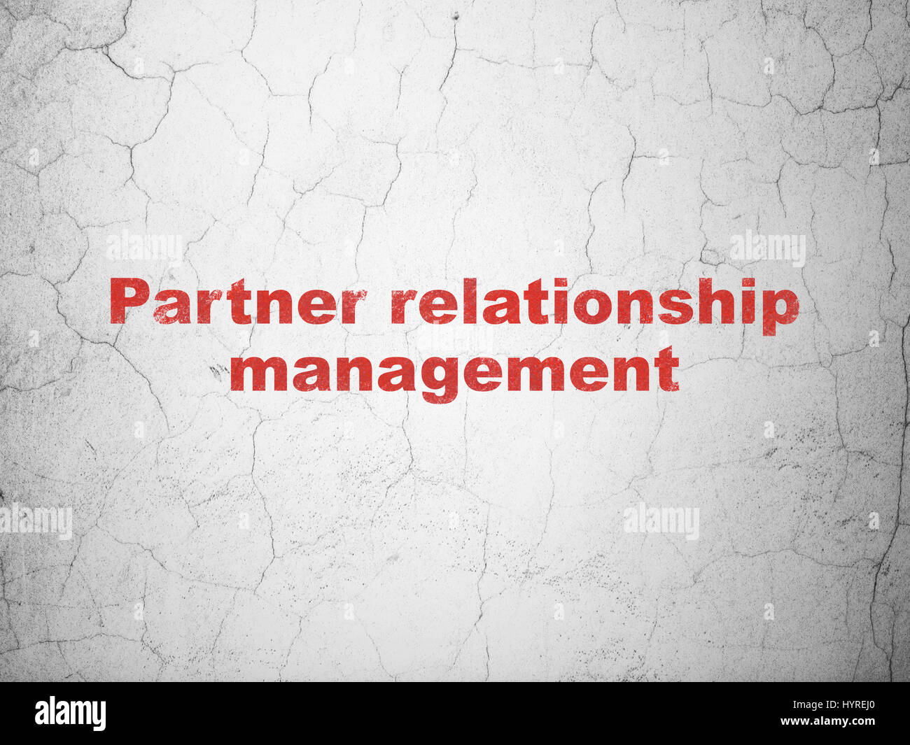 Finance concept: Partner Relationship Management on wall background ...