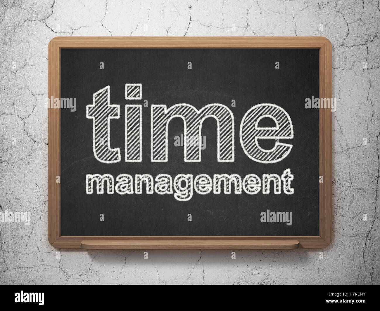 Time concept: Time Management on chalkboard background Stock Photo - Alamy