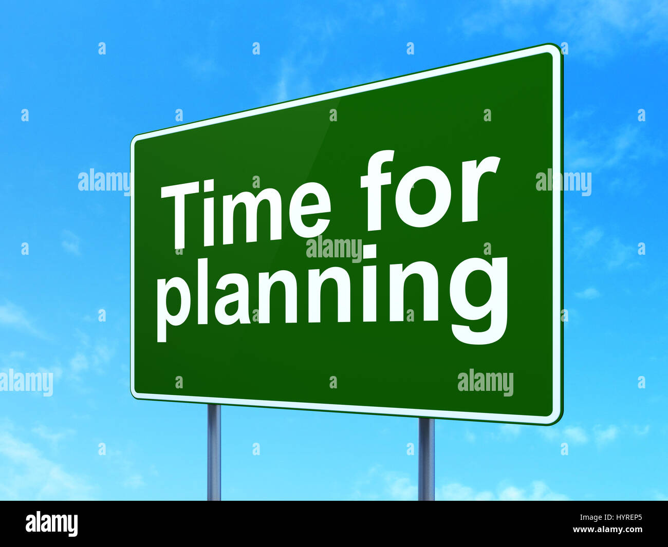 Timeline concept: Time for Planning on road sign background Stock Photo ...