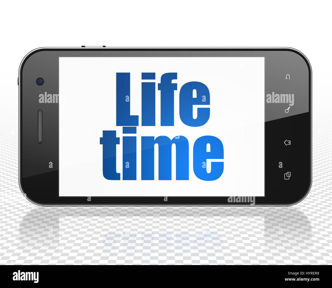 Time concept: Smartphone with Life Time on display Stock Photo - Alamy