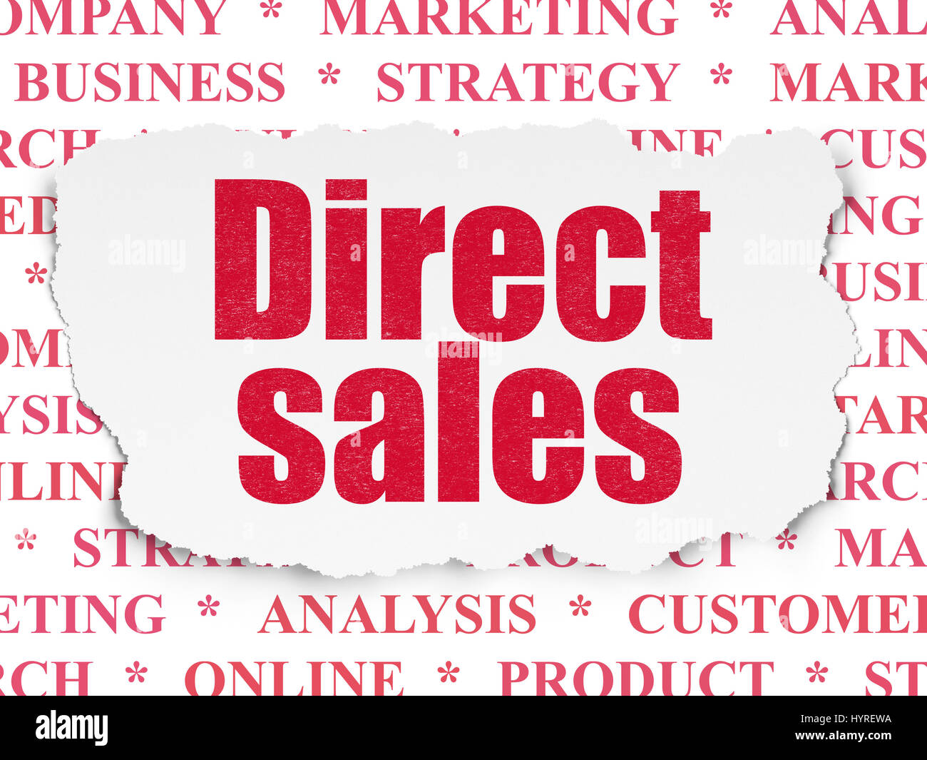 Advertising concept: Direct Sales on Torn Paper background Stock Photo ...