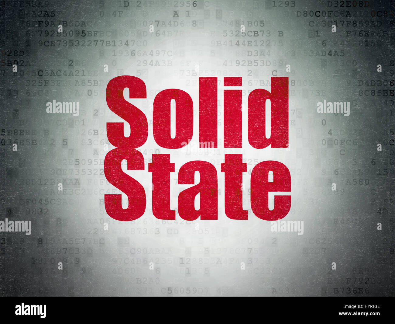 Science concept: Solid State on Digital Data Paper background Stock ...