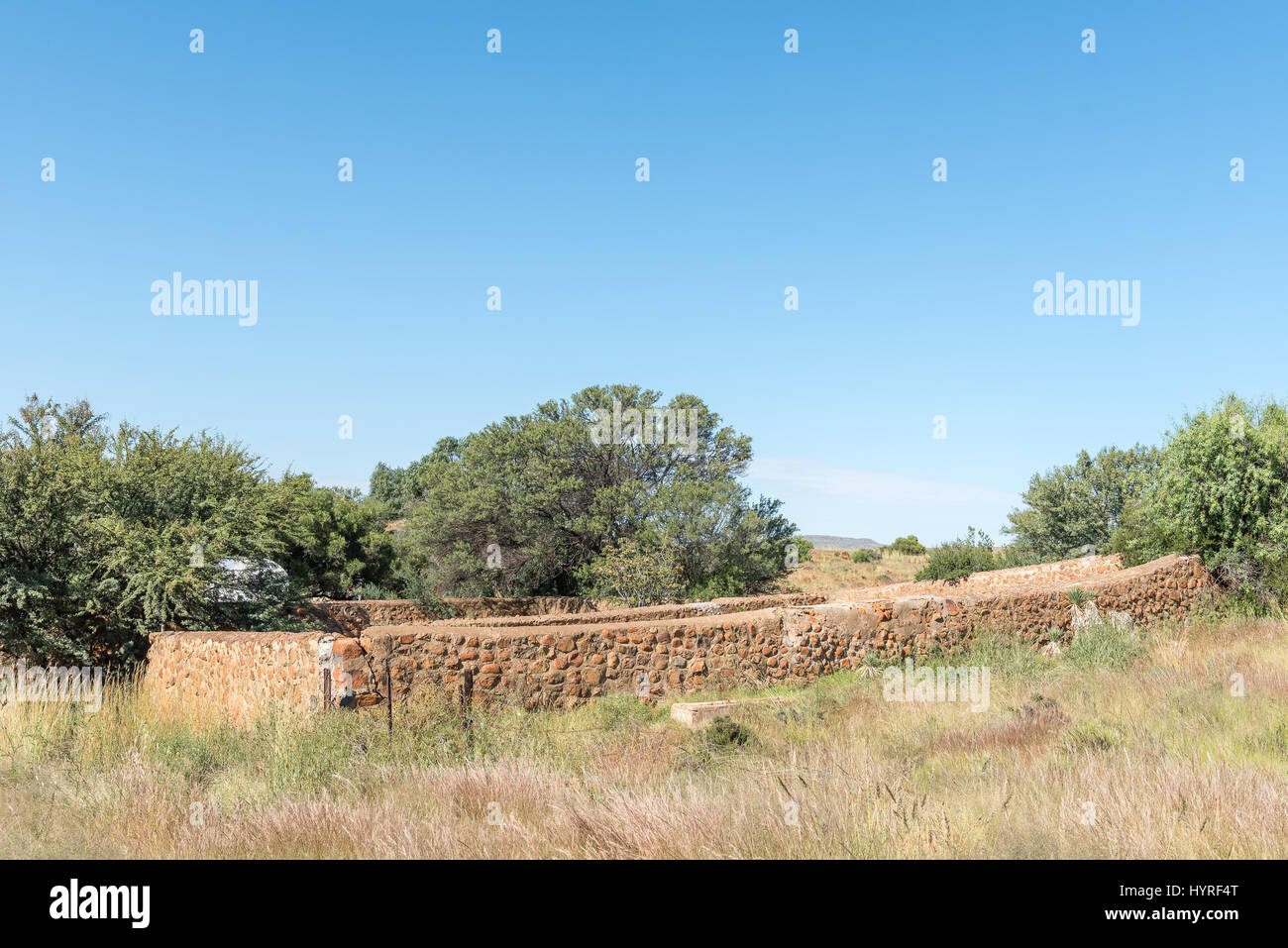 An historic old kraal in Philippolis, the oldest town in the Free State ...