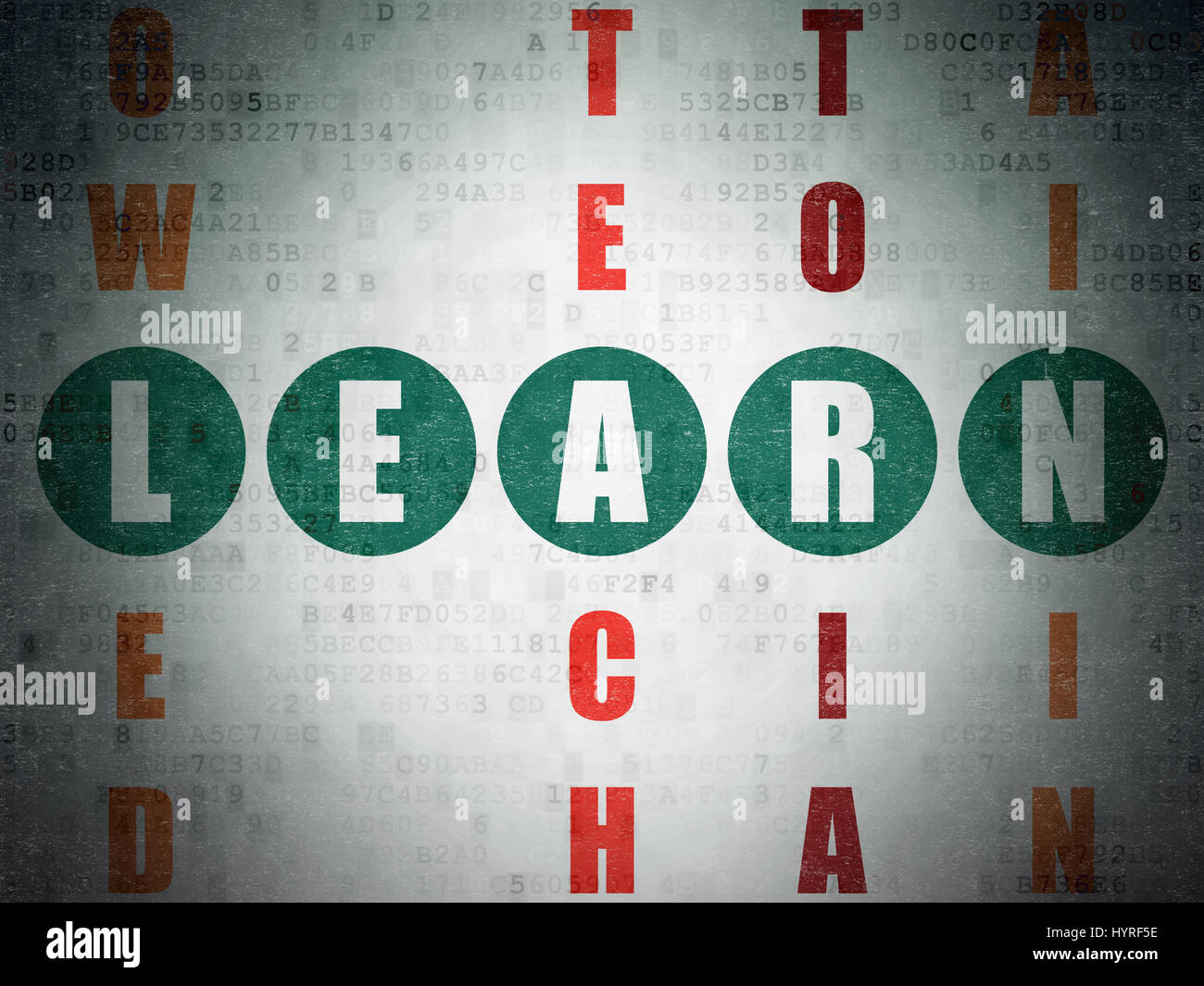 Learning concept: Learn in Crossword Puzzle Stock Photo - Alamy