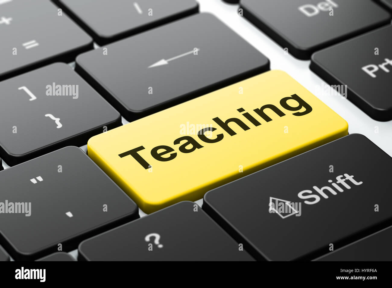Education concept: Teaching on computer keyboard background Stock Photo ...