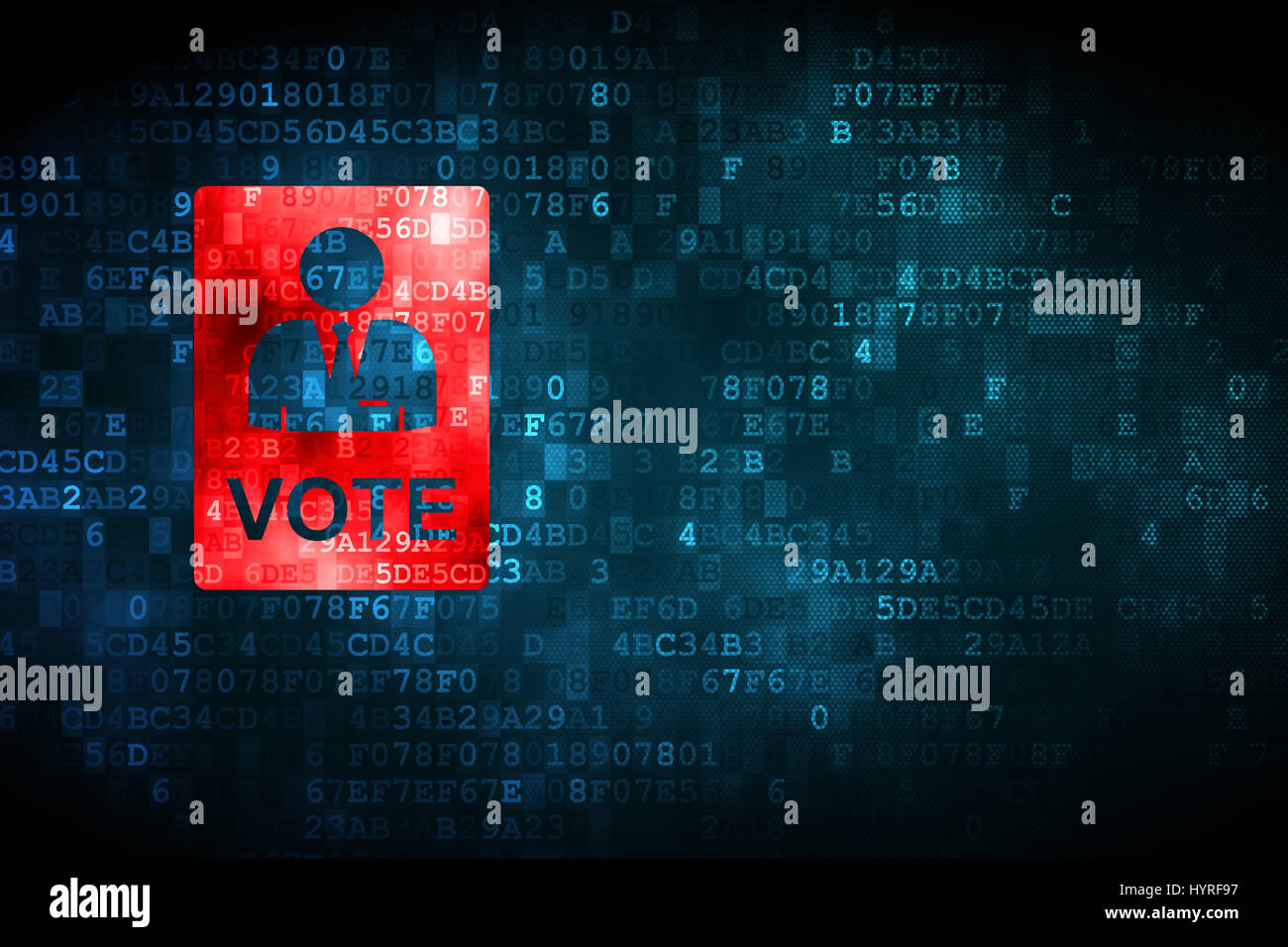 Political concept: Ballot on digital background Stock Photo - Alamy