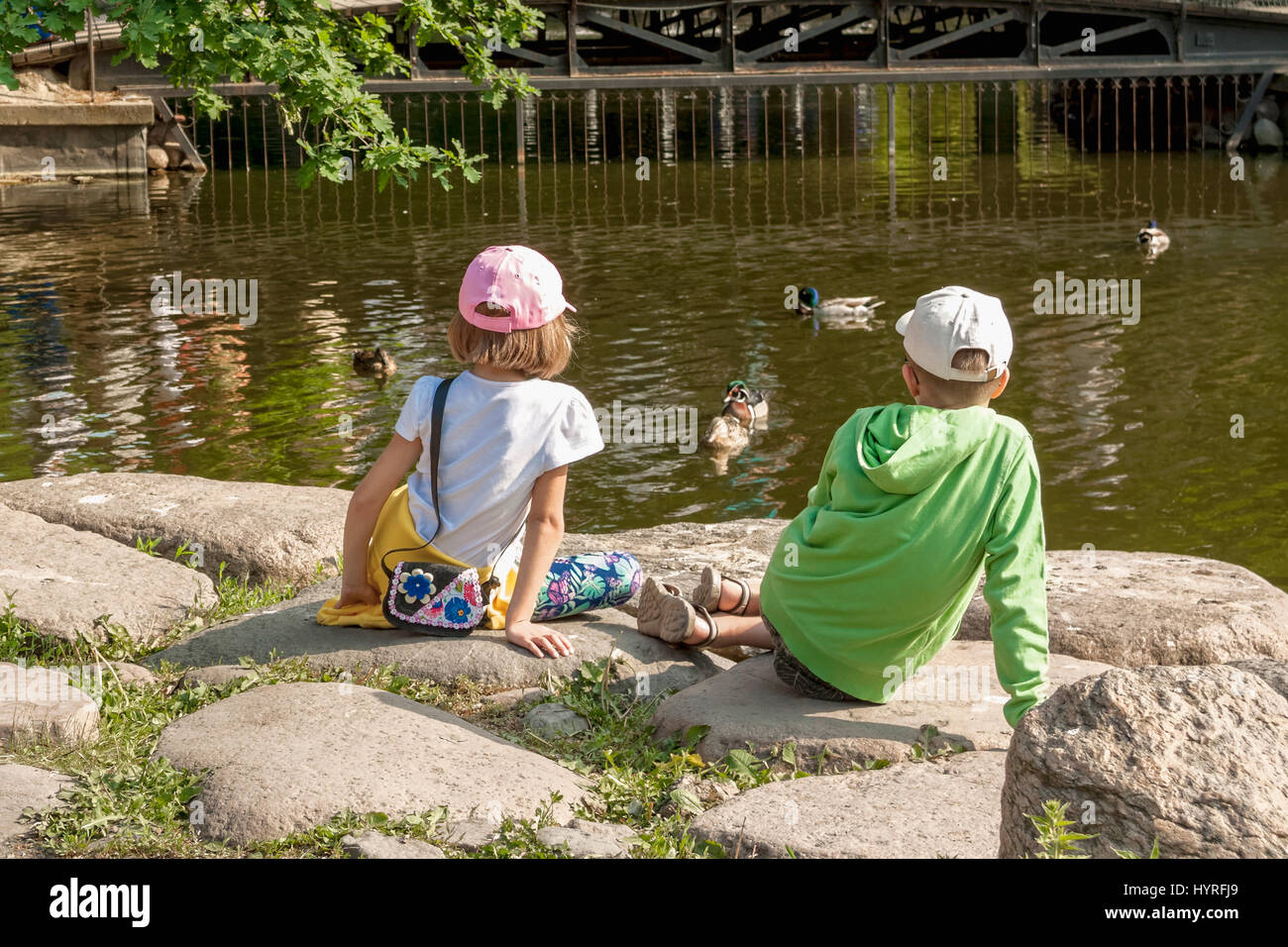 Make a pond children hi-res stock photography and images - Alamy