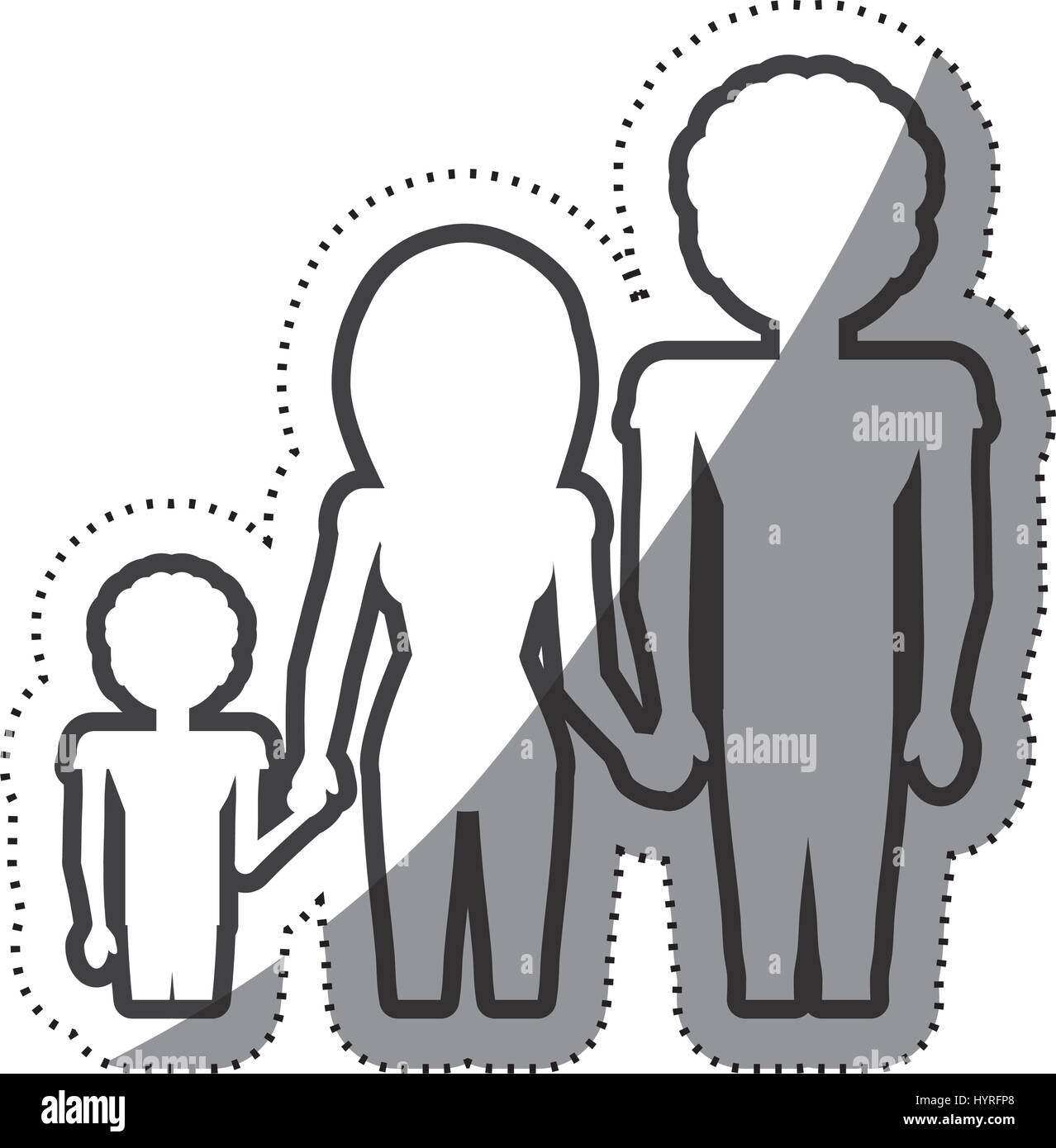 family people concept outline vector illustration eps 10 Stock Vector ...