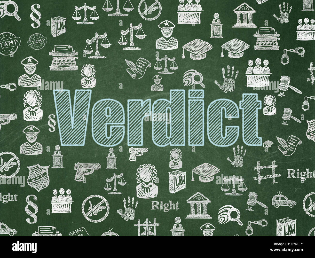 Law concept: Verdict on School board background Stock Photo - Alamy