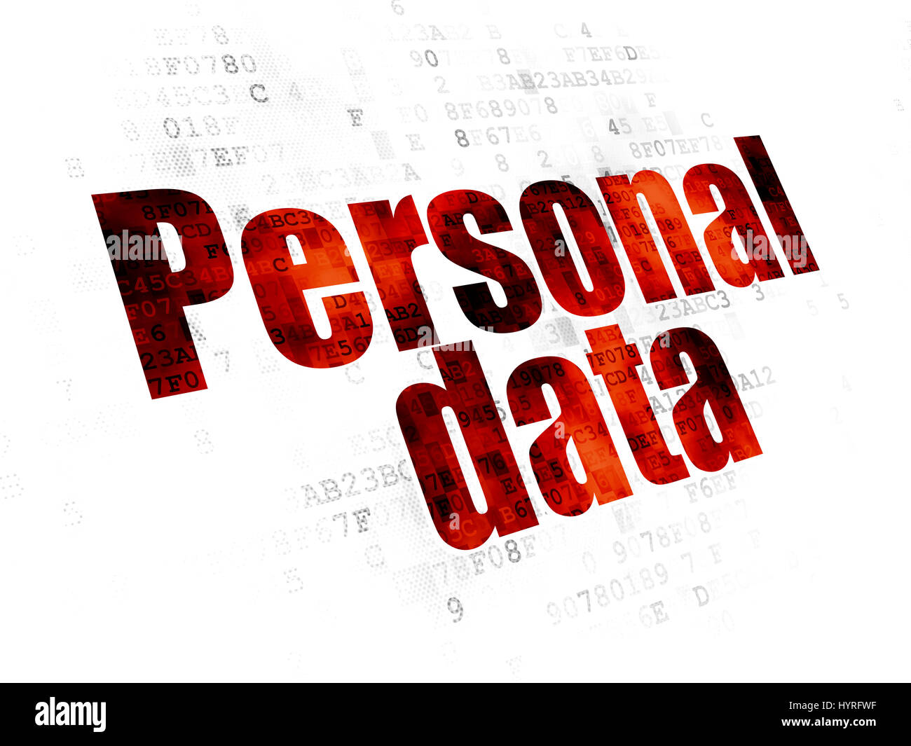 Data concept: Personal Data on Digital background Stock Photo - Alamy