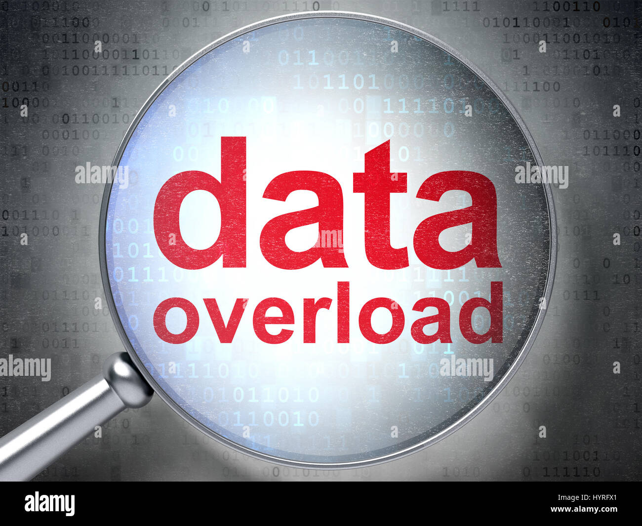 Information concept: Data Overload with optical glass Stock Photo - Alamy