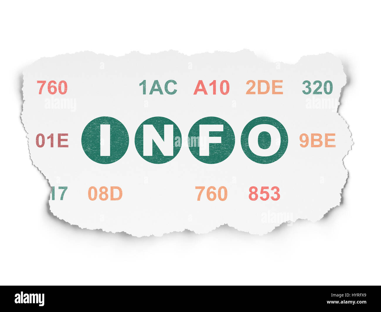 Information concept: Info on Torn Paper background Stock Photo - Alamy