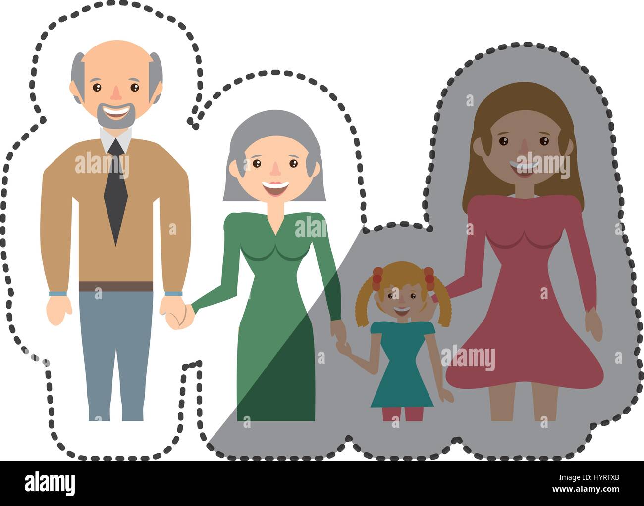people family members lovely vector illustration eps 10 Stock Vector ...