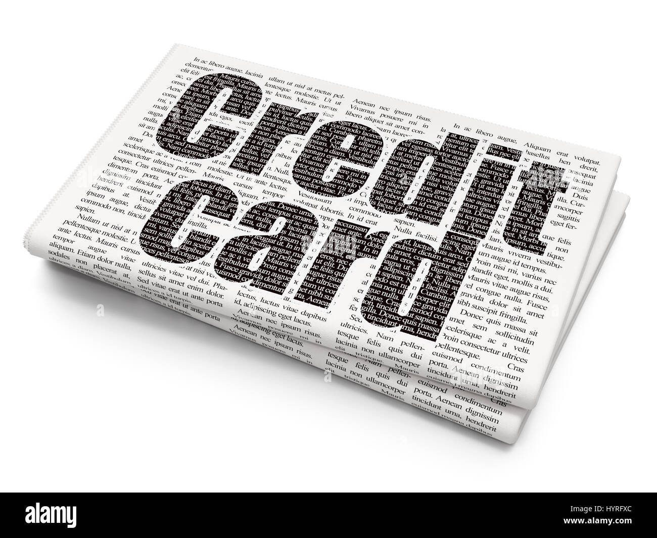Money concept: Credit Card on Newspaper background Stock Photo - Alamy