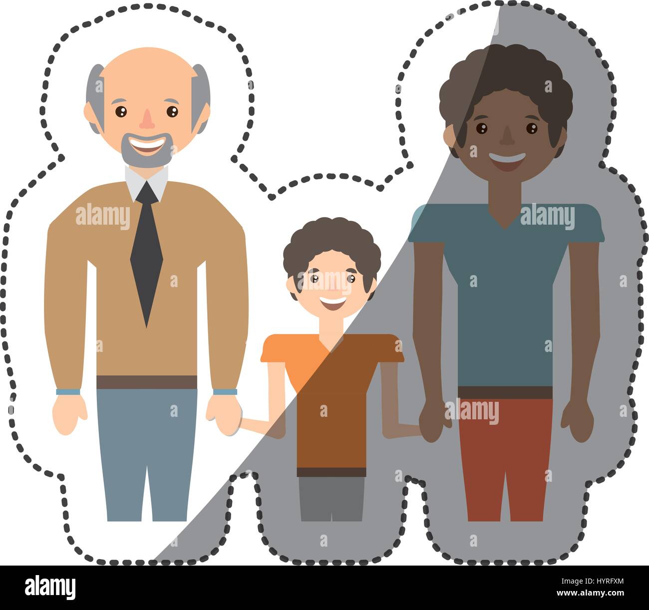 people family members lovely vector illustration eps 10 Stock Vector ...