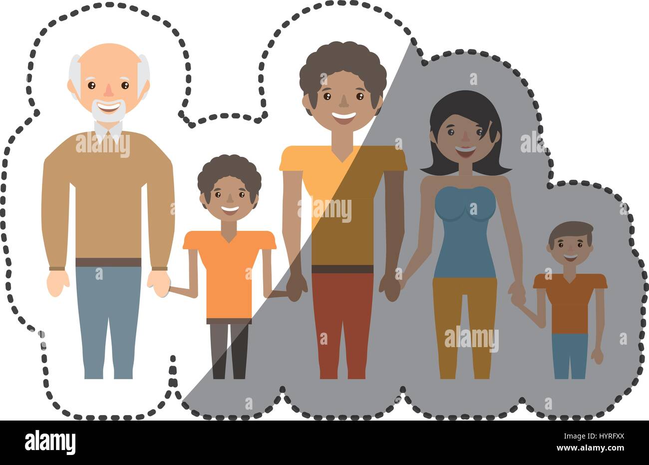 people family members lovely vector illustration eps 10 Stock Vector ...