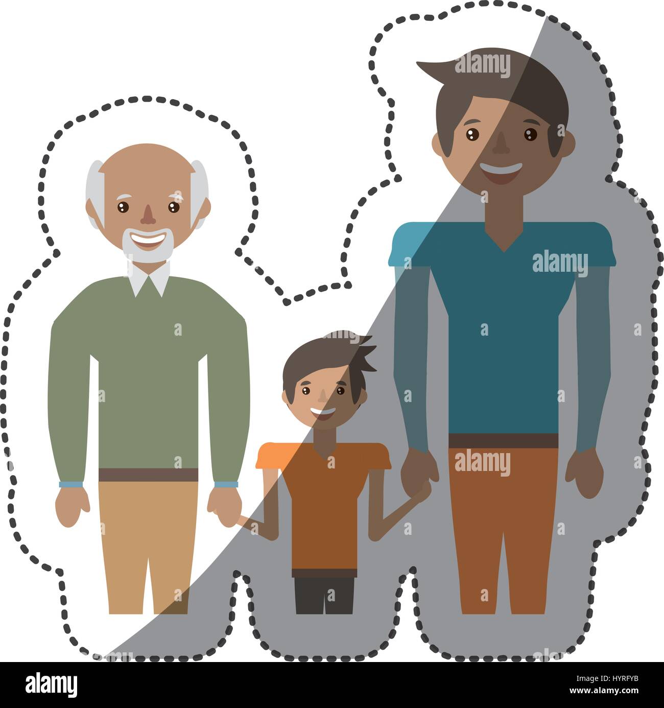 people family members lovely vector illustration eps 10 Stock Vector ...