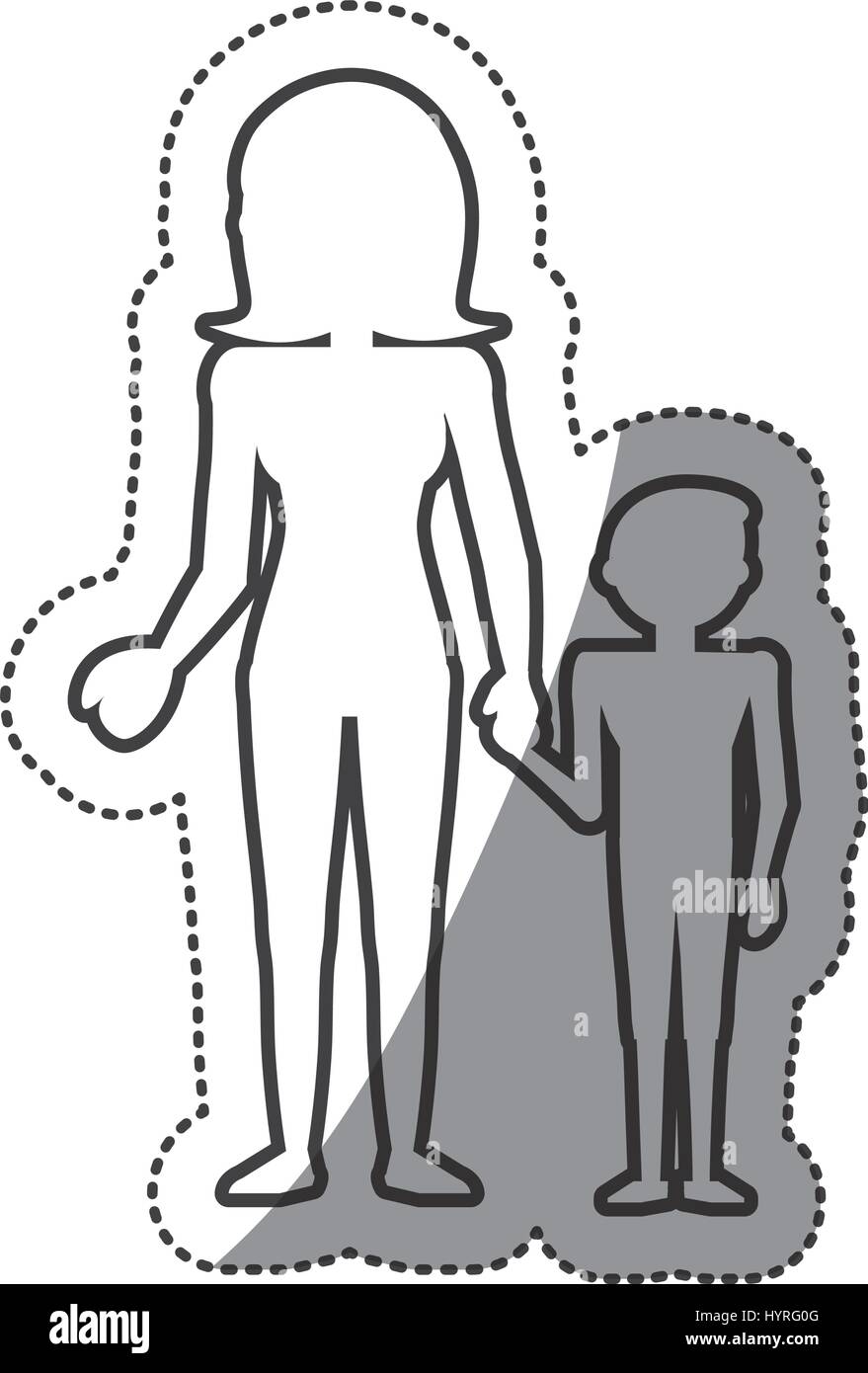 outlined people family unity vector illustration eps 10 Stock Vector ...