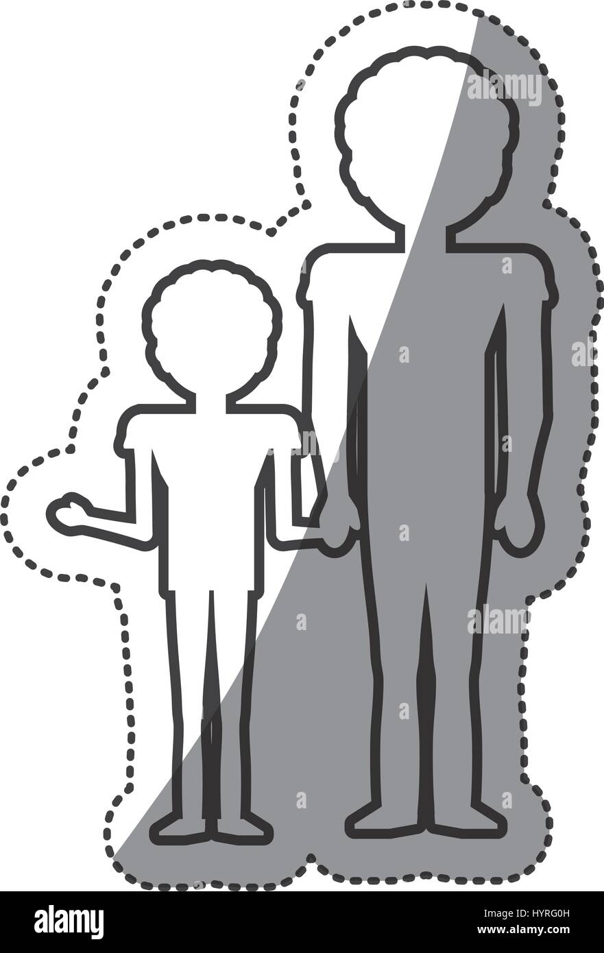 outlined people family unity vector illustration eps 10 Stock Vector ...