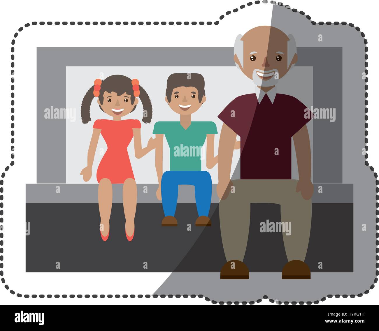 people family members lovely vector illustration eps 10 Stock Vector ...