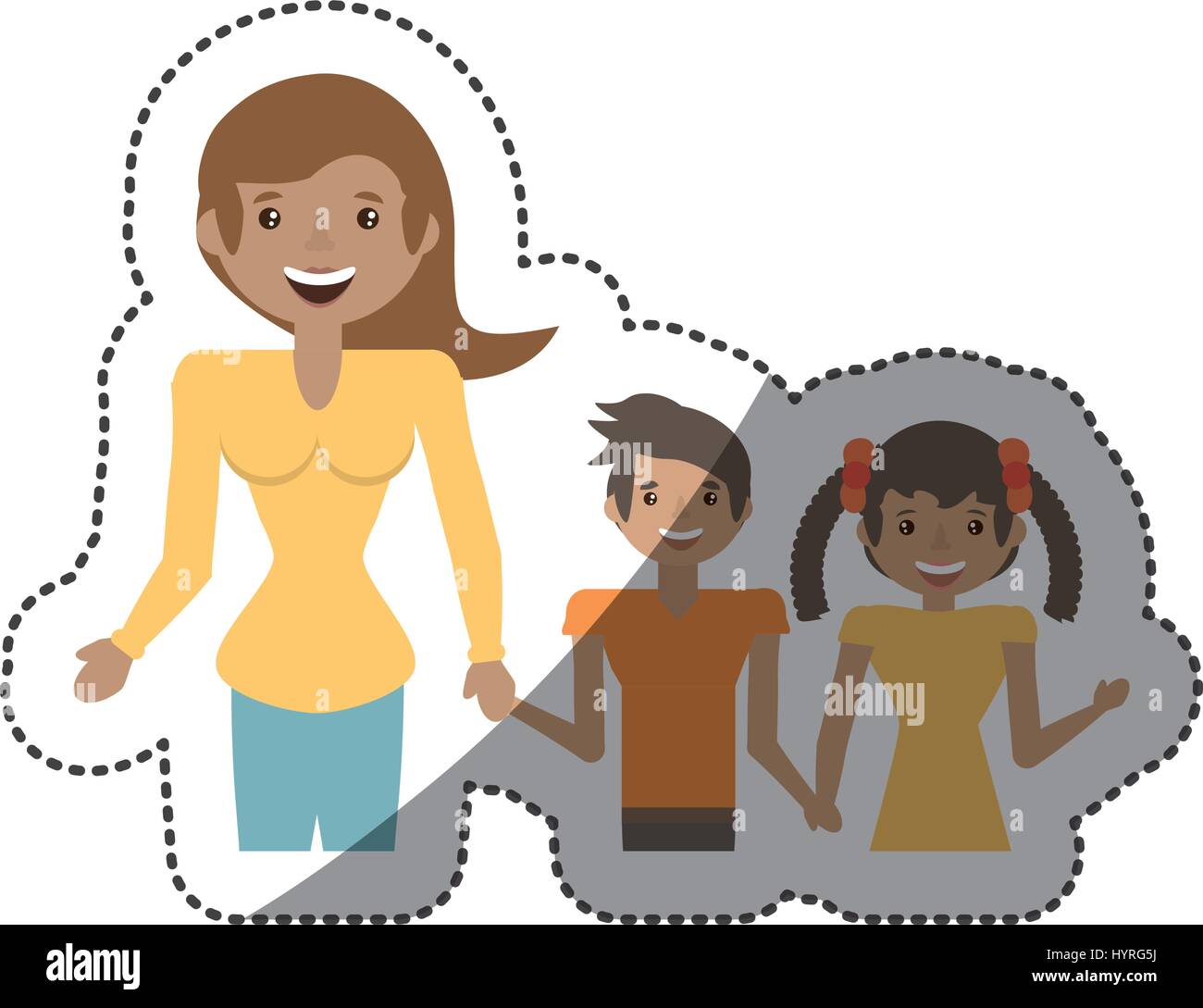 people family members lovely vector illustration eps 10 Stock Vector ...