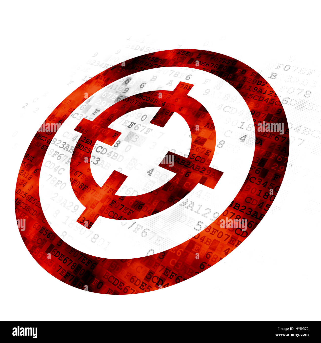 Business concept: Target on Digital background Stock Photo - Alamy