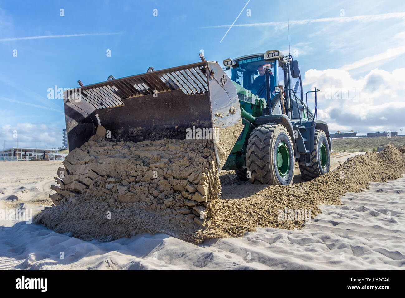Kijkduin, the Netherlands - April 6, 2017: Tractor Front End Loader ...