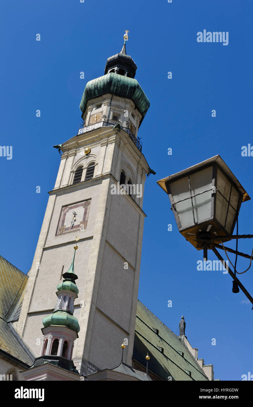 St Nicholas Church Tower, Town of Hall, Tirol, Austria Stock Photo - Alamy