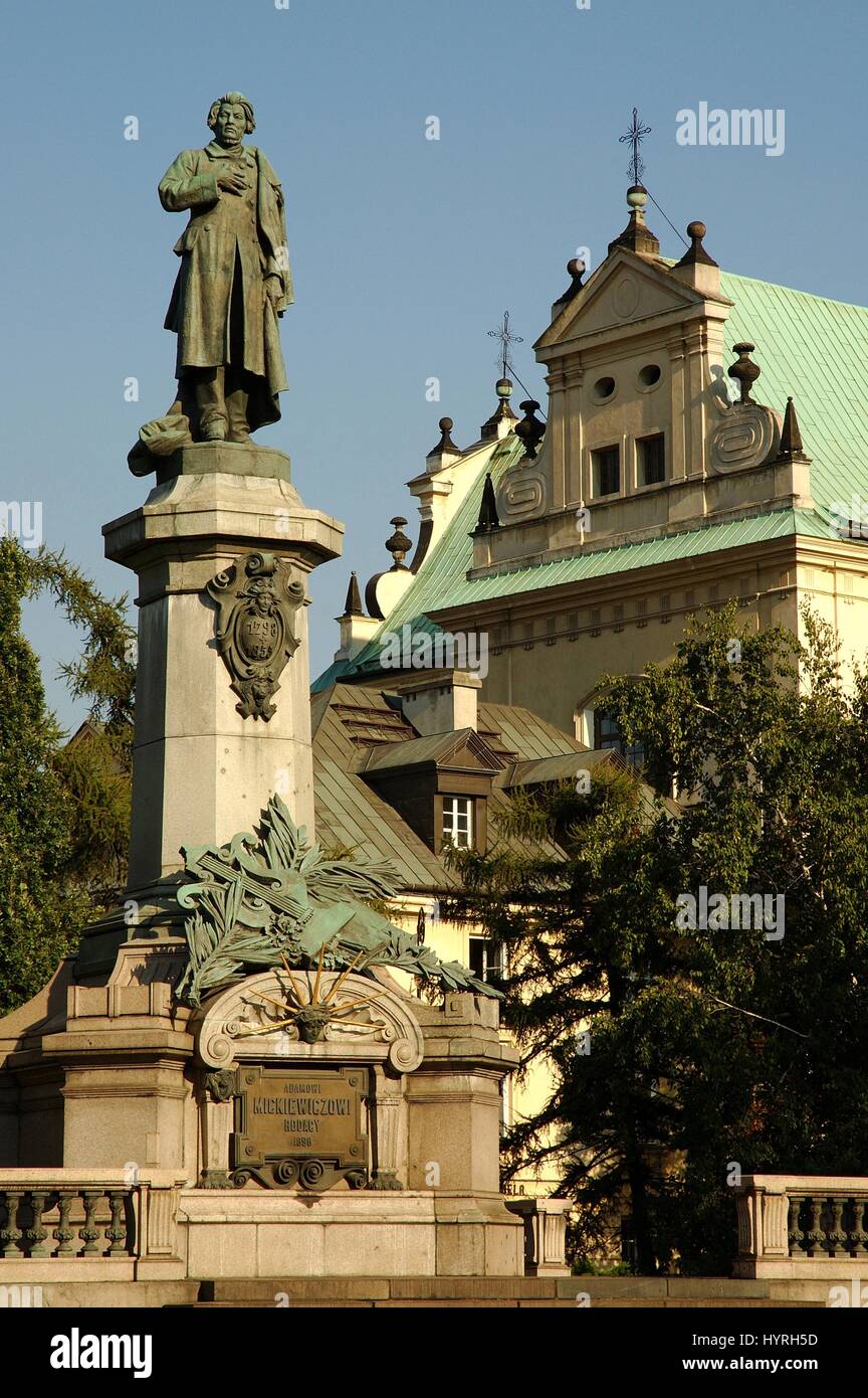 Poland, Poznan, Adam Mickiewicz Monument Stock Photo - Alamy