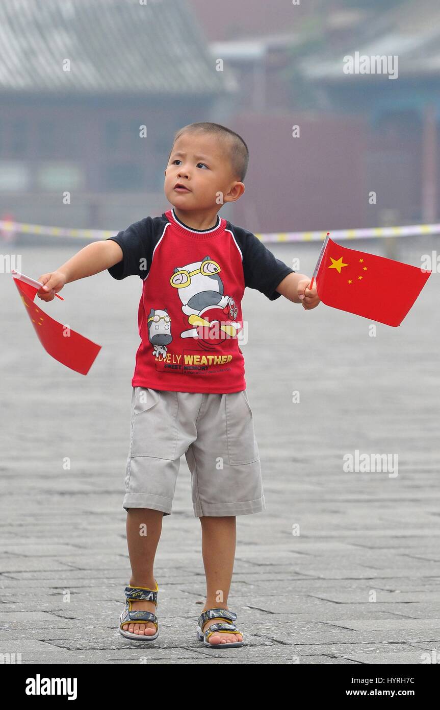 Asia, China, Beijing, boy in Tiananmen square Stock Photo - Alamy