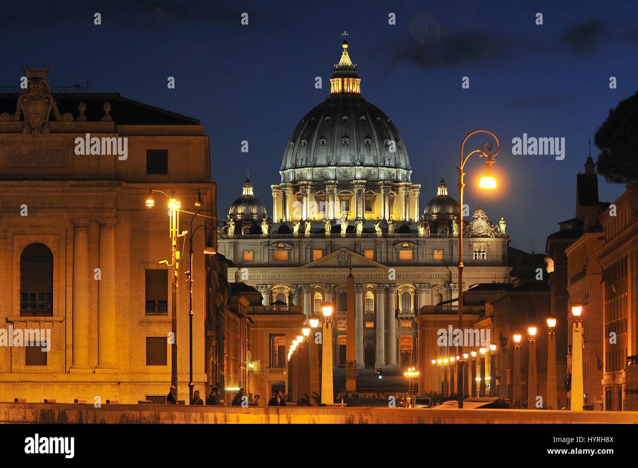 Lazio, Rome, Vatican, Saint Peter at dusk Stock Photo - Alamy