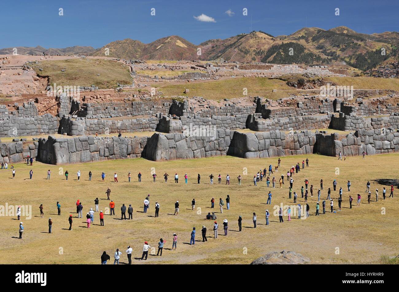 Peru, Cuzco, Sacsayhuaman Inca ruin Stock Photo - Alamy