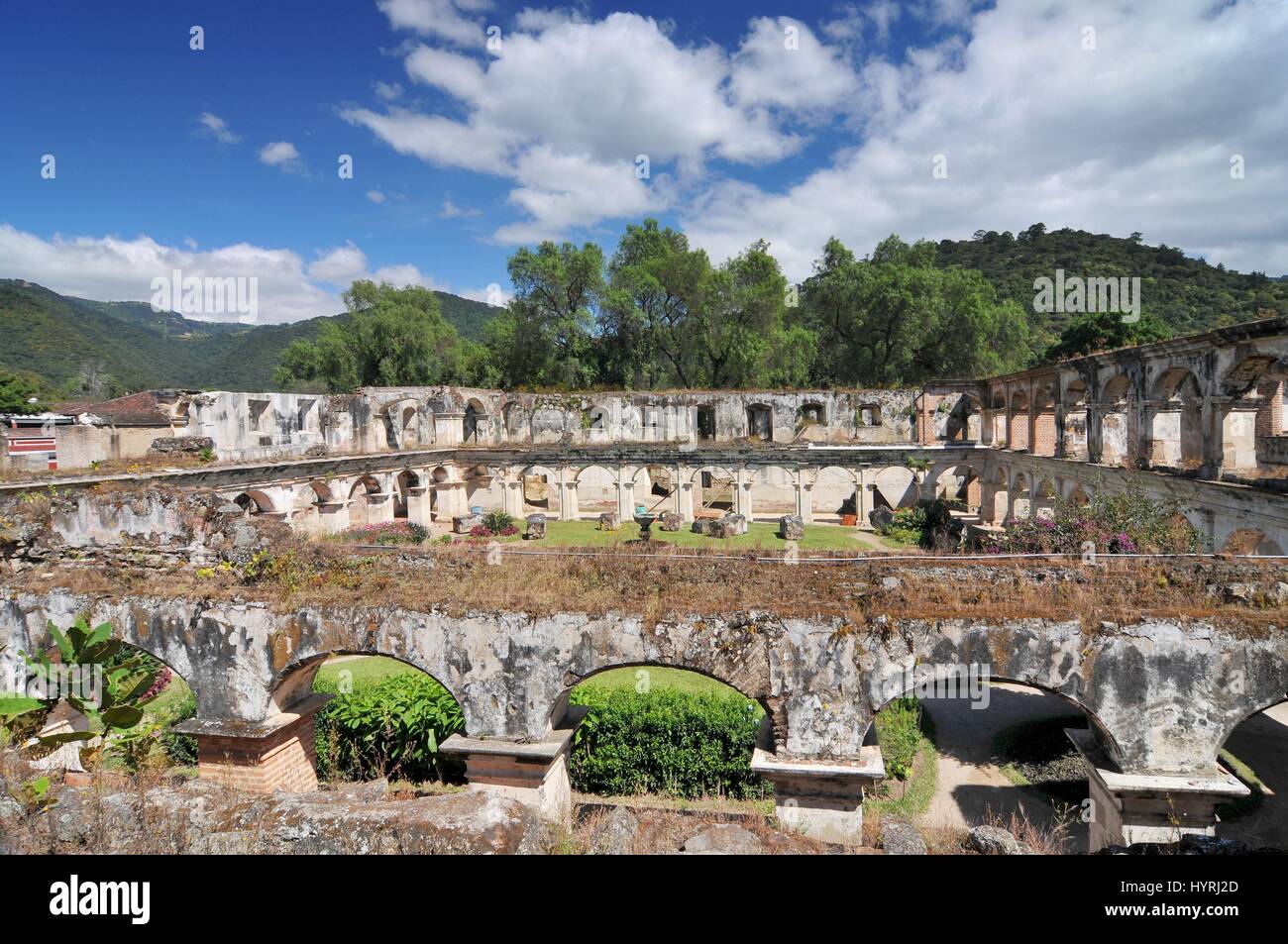Guatemala, Antigua, church and convent of capuchinas Stock Photo - Alamy