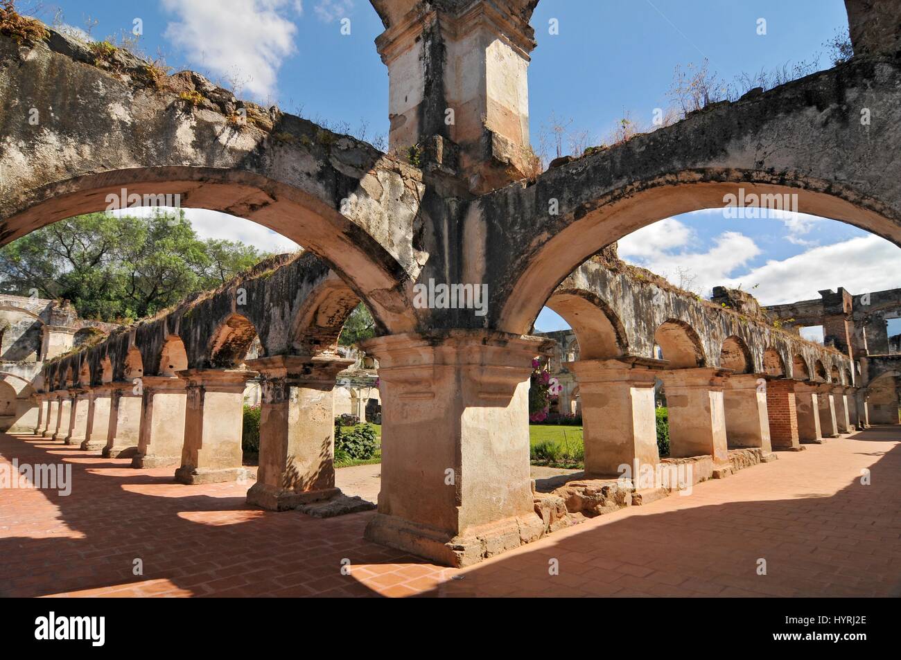 Guatemala, Antigua, church and convent of capuchinas Stock Photo - Alamy