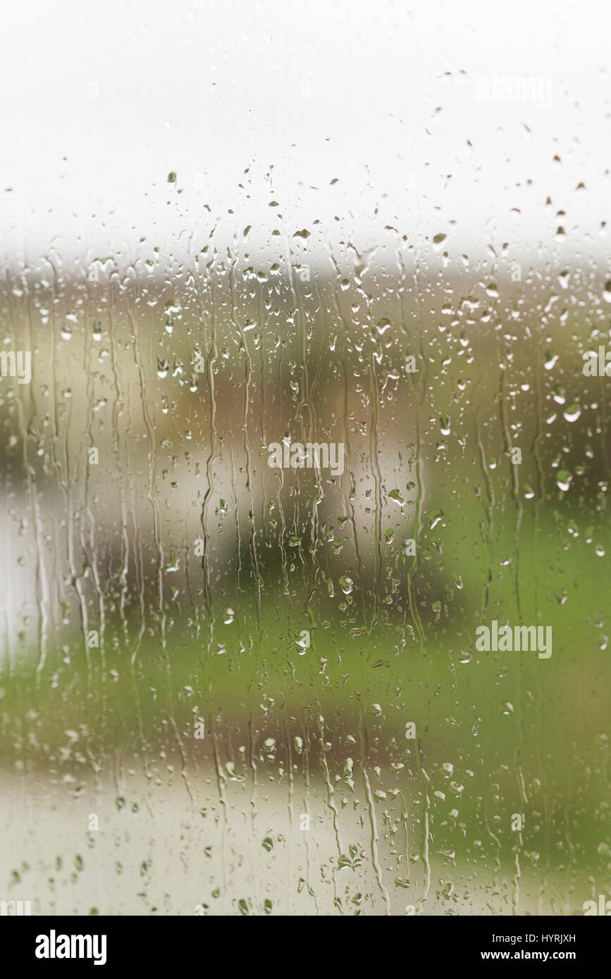 Drop of water at window glass Stock Photo - Alamy