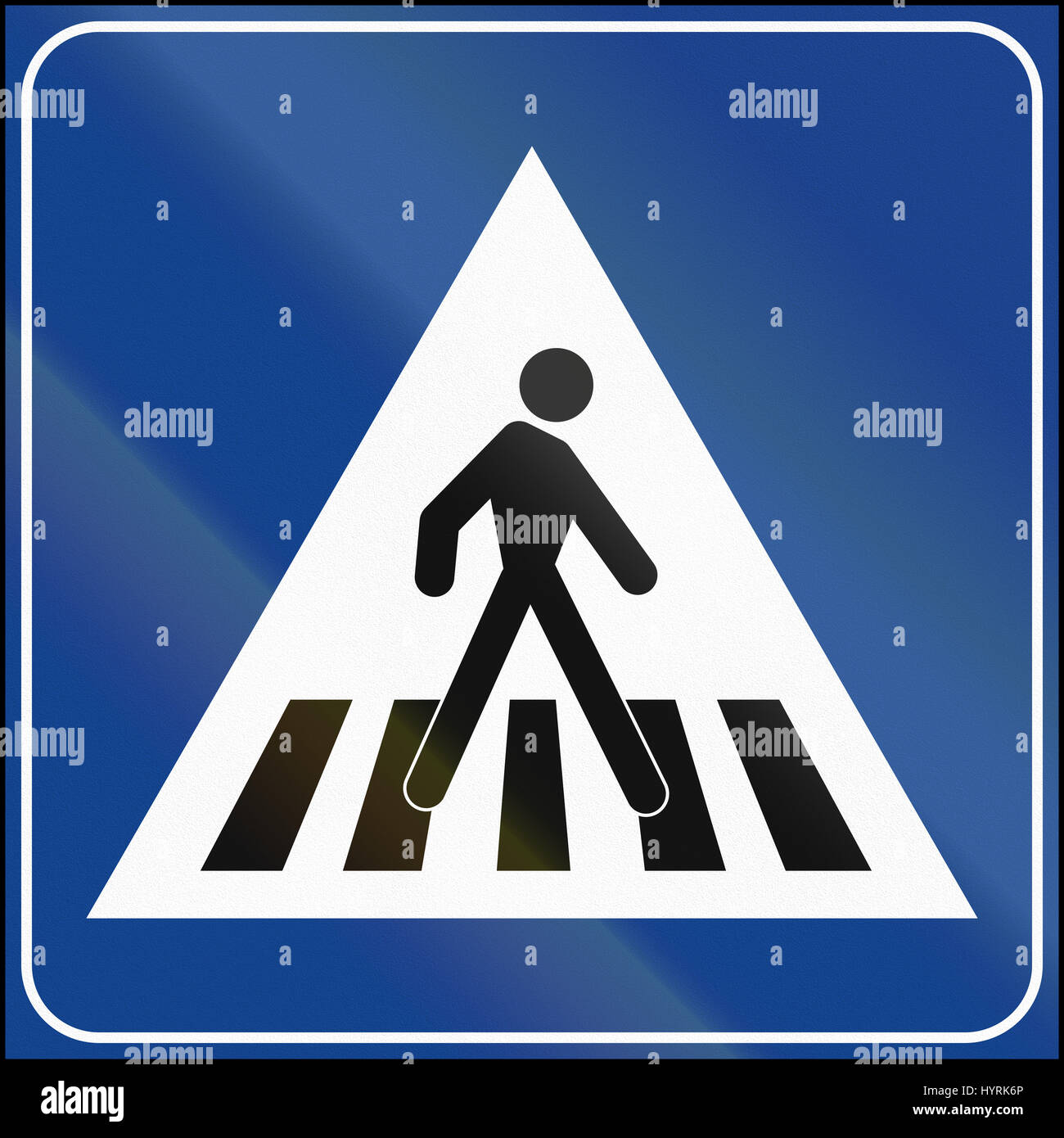 Road sign used in Malta - crosswalk Stock Photo - Alamy
