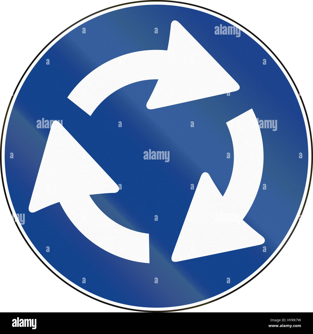 Road sign used in Malta - Intersection with roundabout Stock Photo - Alamy